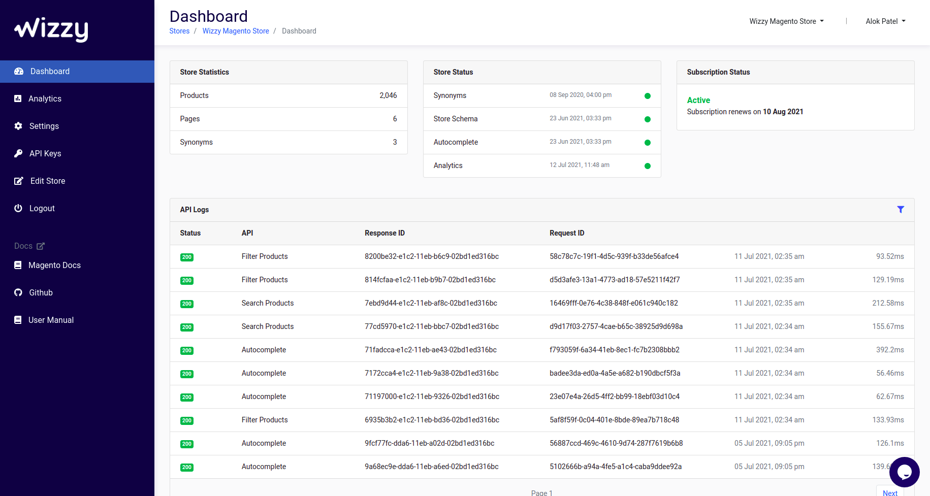 Store Health Check - Wizzy User Docs
