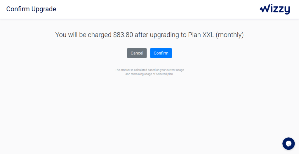 Purchase / Modify Subscription Plan - Wizzy User Docs