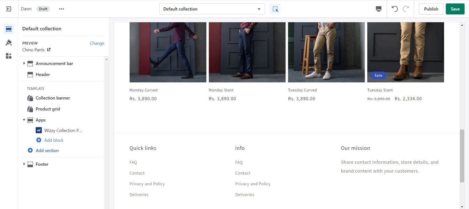 Enable Wizzy on Collection Page - Wizzy User Docs