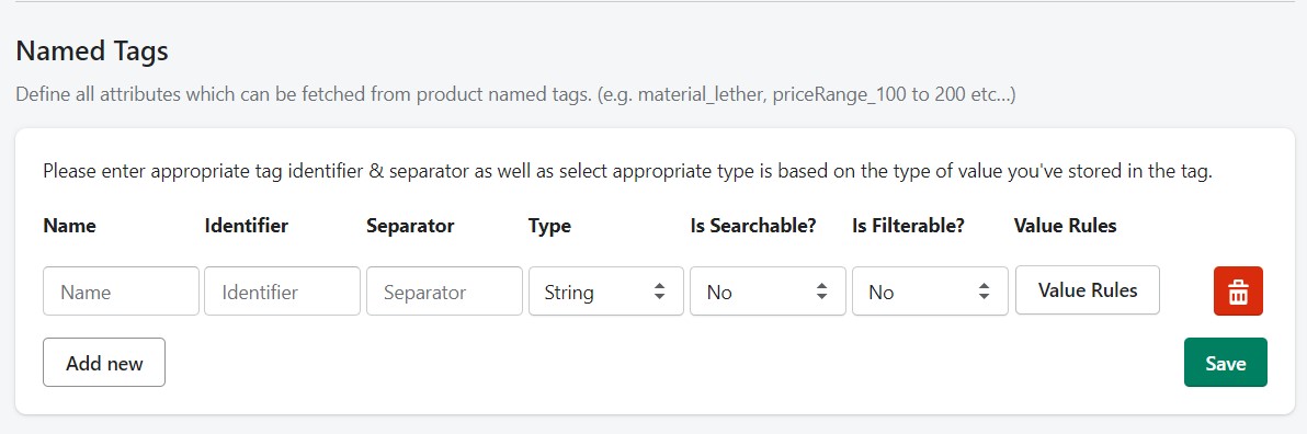 Named Tags Configuration - Wizzy User Docs
