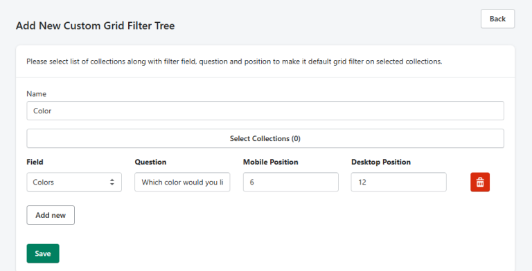 Custom Grid Filter Trees - Wizzy User Docs